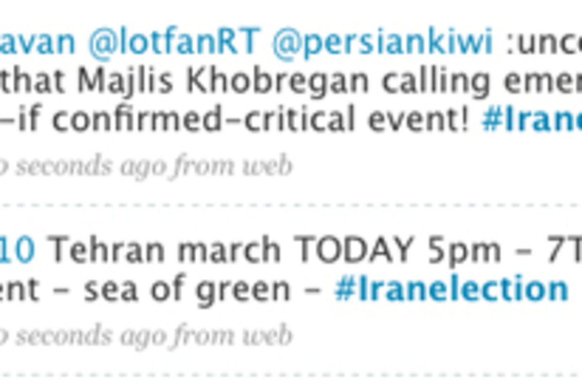 The Tweets Heard Round the World: Twitter Spreads Word of Iranian ...